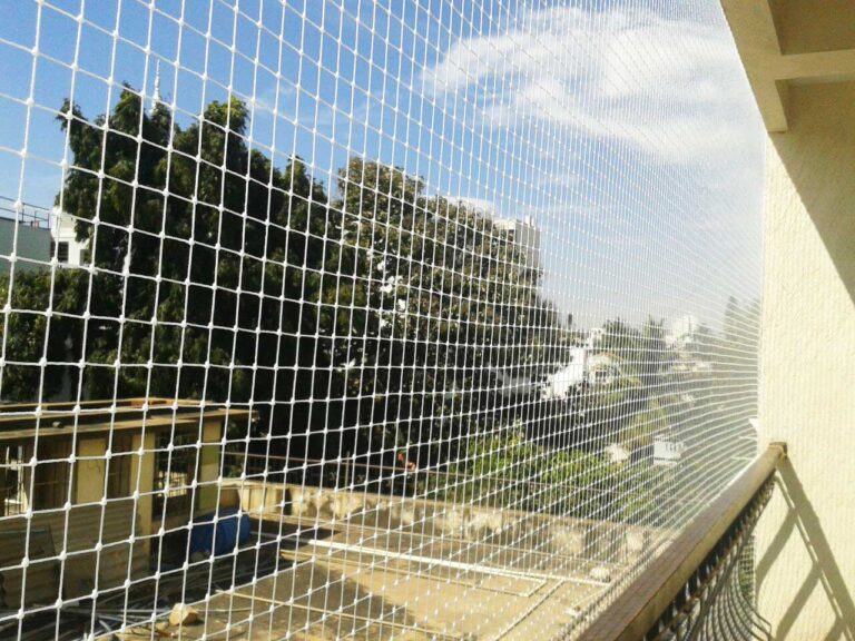 Balcony Netting Secure and Stylish Safety Solutions Pigeon safety nets ...